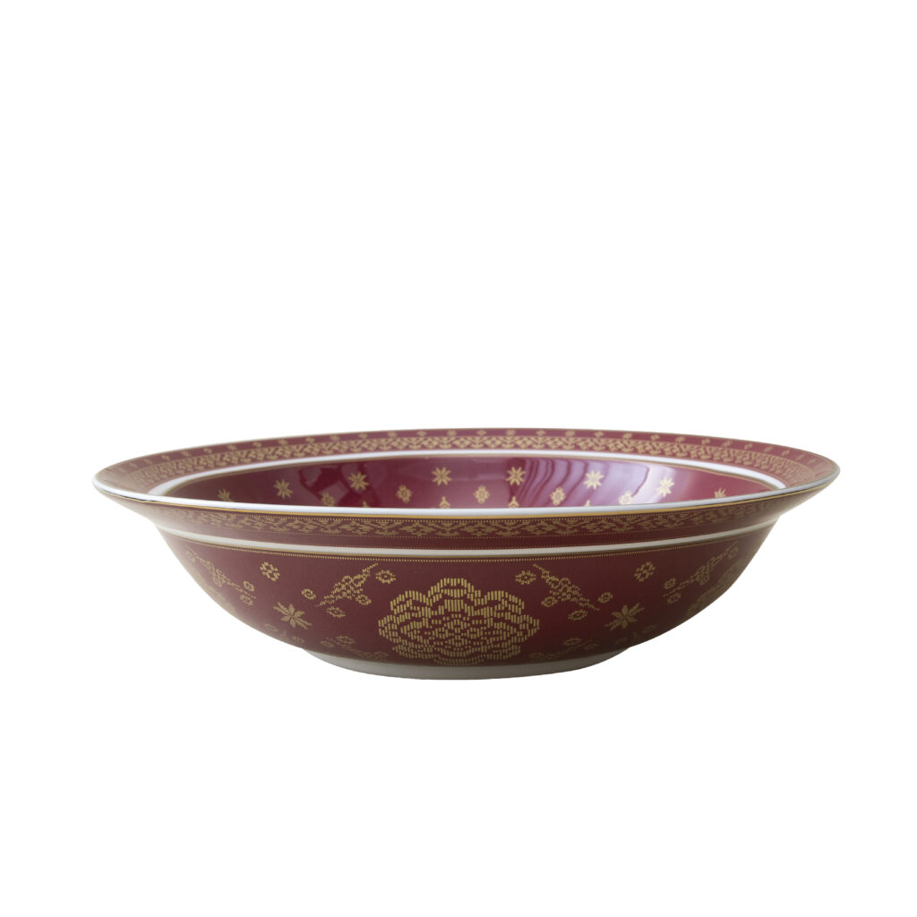 Ghea Panggabean Songket Series – Vegetable Bowl Red – Zen Tableware ...