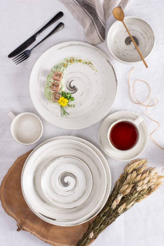 ZEN Mangkok Pasta Aesthetic Piring Keramik Stoneware Angin Mamiri 26cm ...